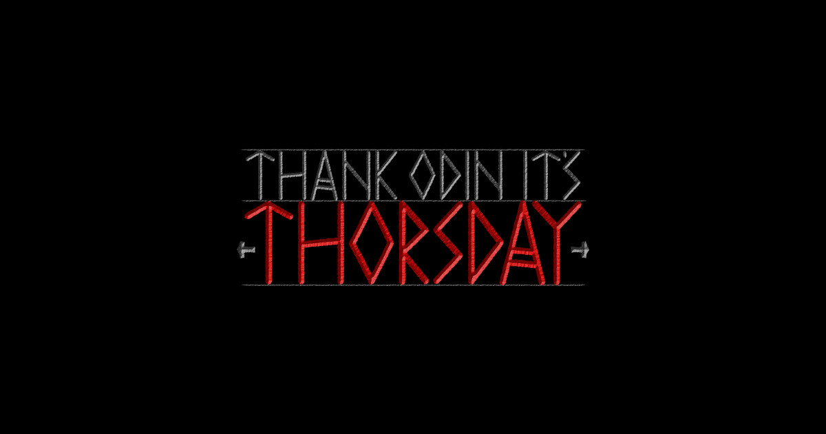 Thursday = Thor's Day - Scandinavian - Sticker | TeePublic