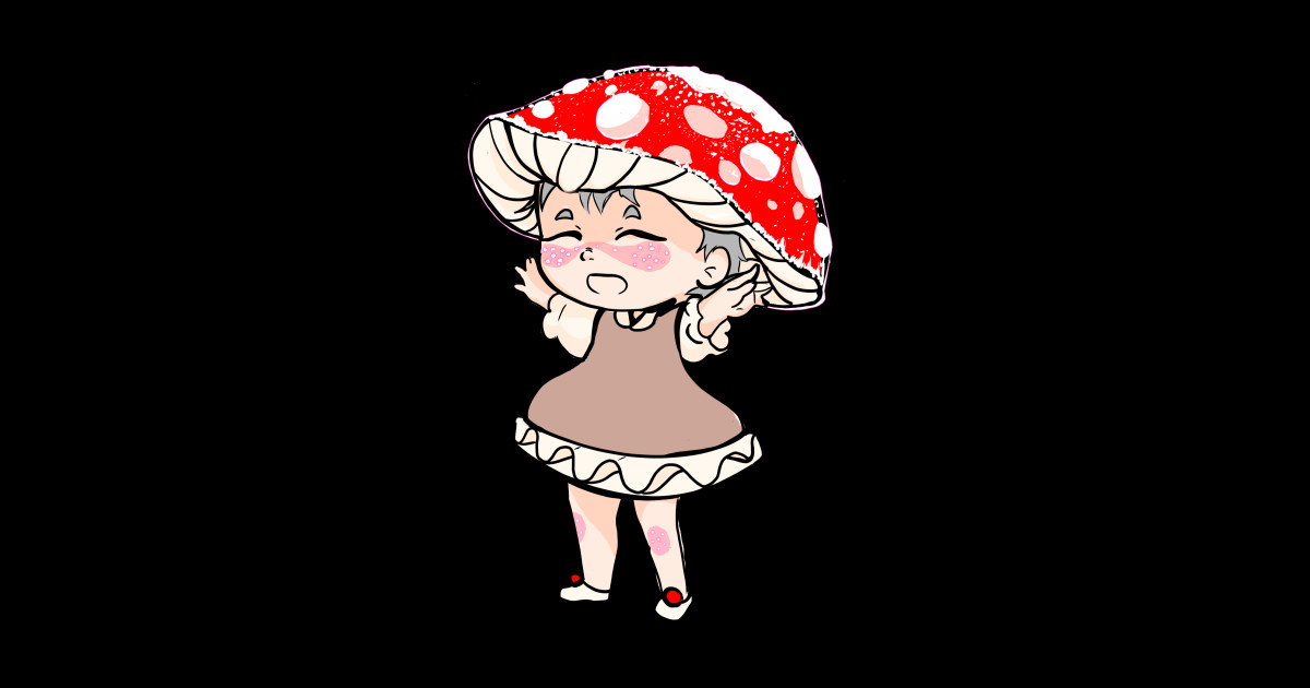 Mushroom girl - Chibi - Sticker | TeePublic