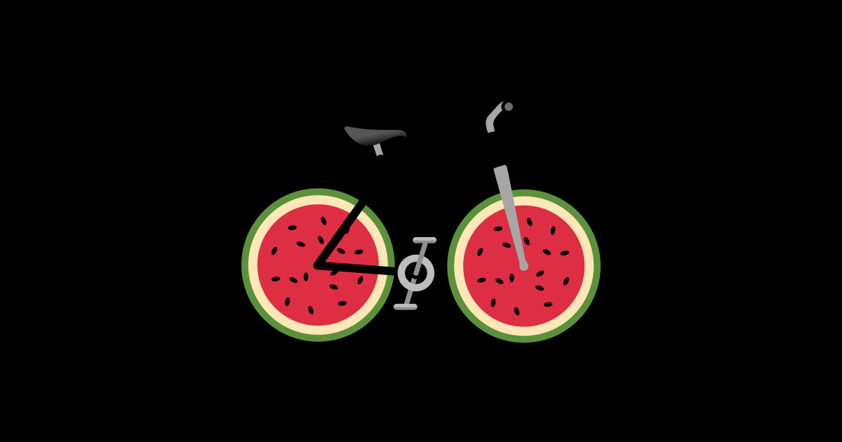 Sweet Summer Watermelon Wheels Bike - Watermelon - Sticker | TeePublic