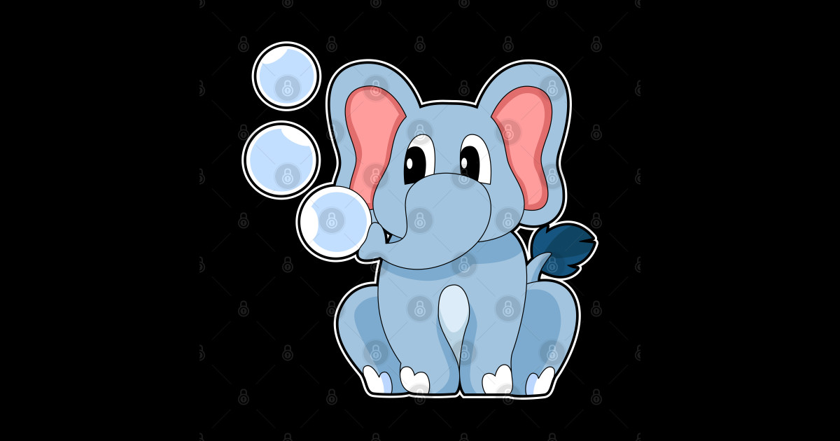 Elephant Water bubbles - Elephants - Sticker | TeePublic