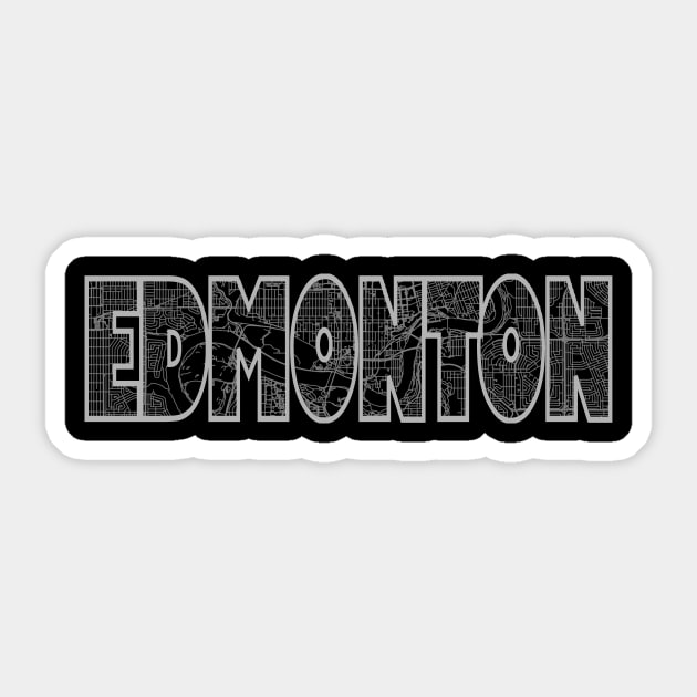 Edmonton Street Map - Edmonton - Sticker | TeePublic