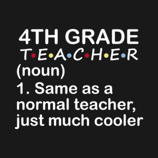 4th Grade Teacher Definition Funny Back To T-Shirts sold by Bryan ...