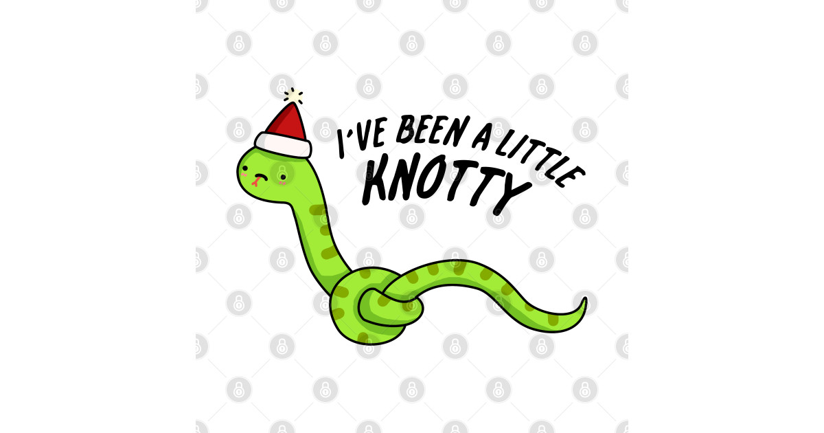 I've Been A Little Knotty Cute Naughty Snake Pun - Snake Puns - T-Shirt ...