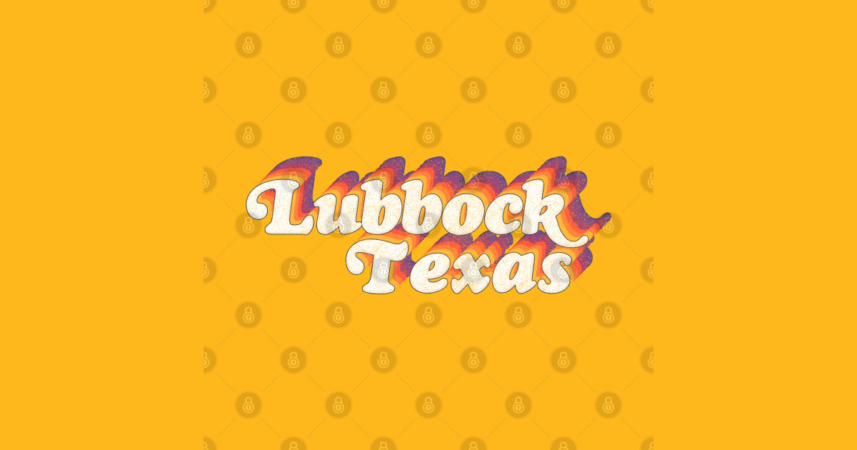 Lubbock, TX // Retro Typography Design - Lubbock Texas - T-Shirt ...