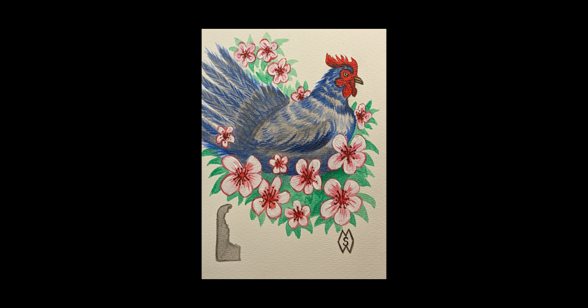 Delaware state bird and flower, the blue hen and peach blossom ...