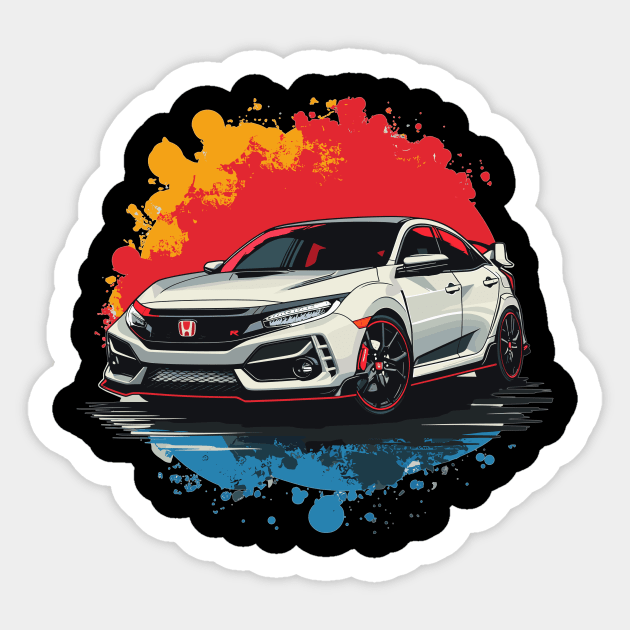 Honda Civic Type R - Tshirtdesign - Sticker | TeePublic