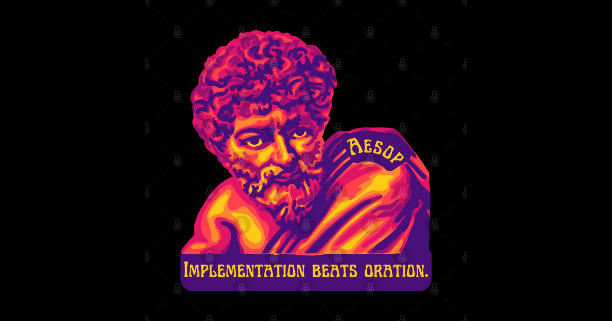 Aesop Portrait and Quote - Aesop - Posters and Art Prints | TeePublic