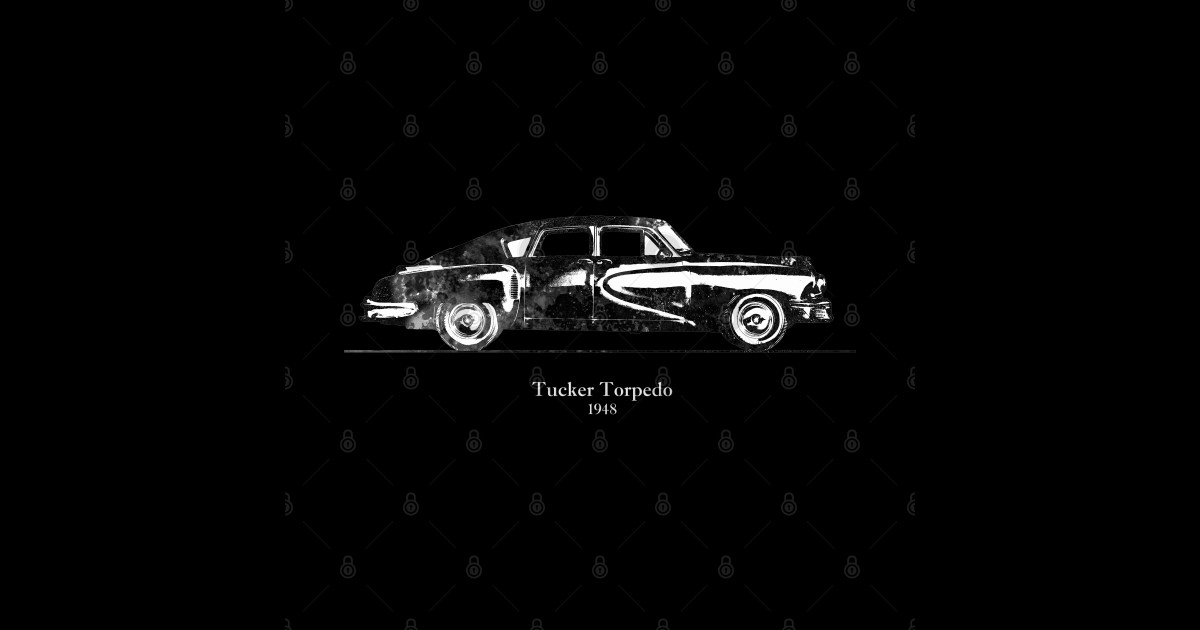 Tucker Torpedo 1948 - Black and White Watercolor - Tucker Torpedo ...