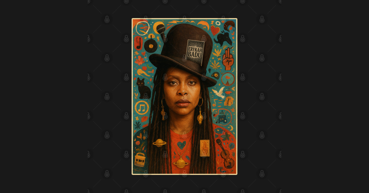 Erykah Badu Singer - Erykah Badu - T-Shirt | TeePublic