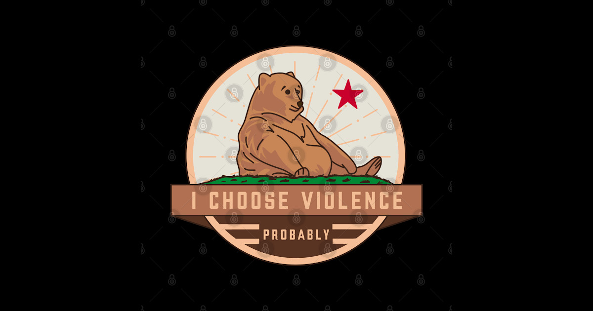 I choose violence - I Choose Violence - Sticker | TeePublic