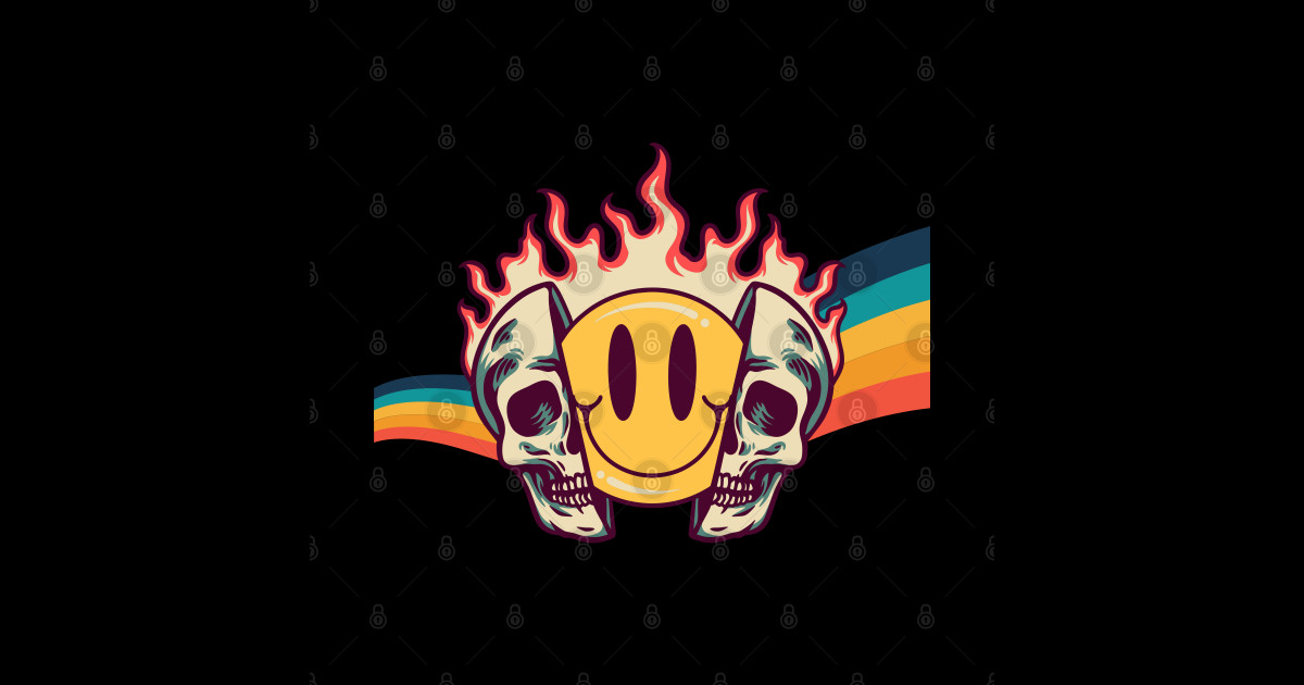 keep smiling -Retro style - Retro Vintage Aesthetic - Sticker | TeePublic