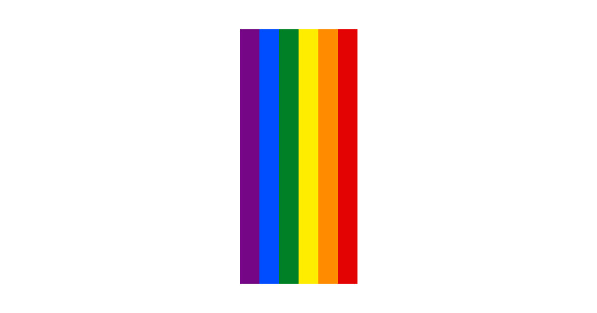 Vertical Gay Pride Rainbow Flag - Homosexual - T-Shirt | TeePublic