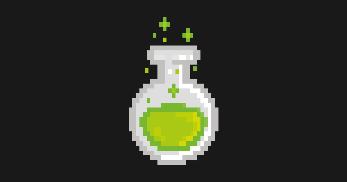 Pixel Potion Bottle - Gamer Alchemy Pixel Art - Pixel Potion - T-Shirt ...