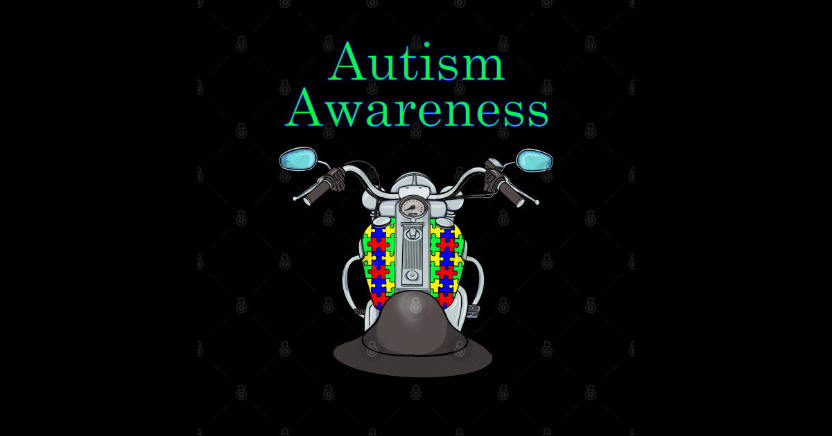 Biker Autism Awareness 1 Motorcycle - Autism Awareness - T-Shirt ...