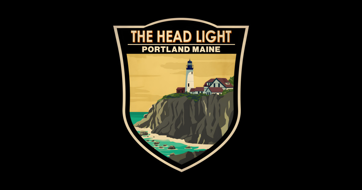 Portland Head Light Maine Badge - Portland Head Light - Sticker | TeePublic