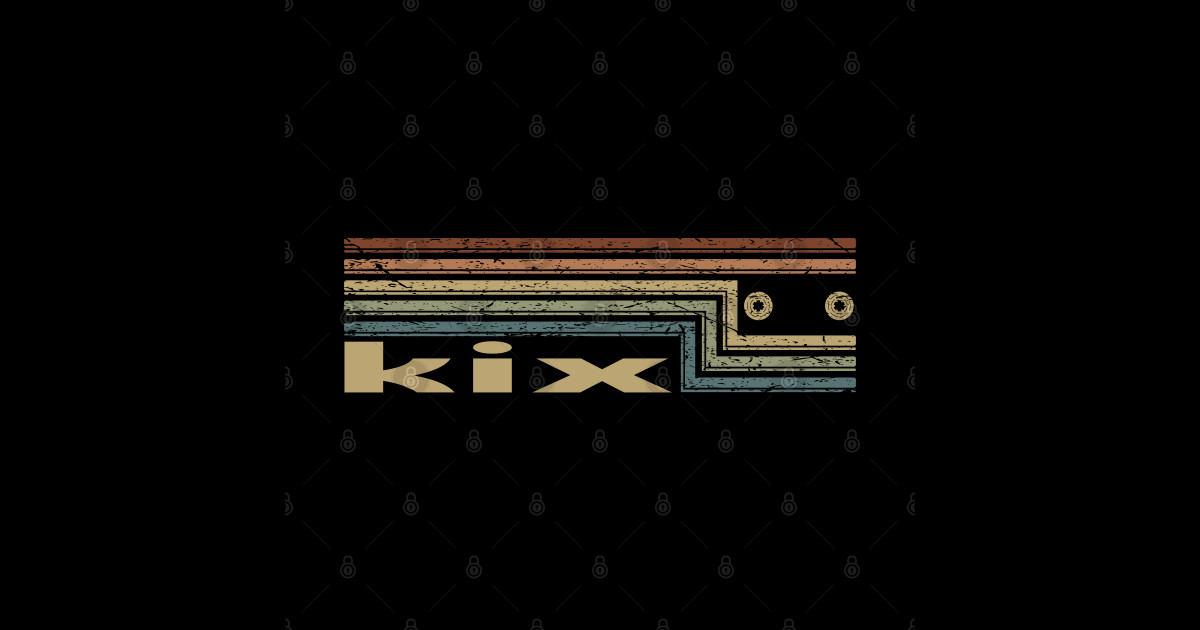 Kix Cassette Stripes - Musician - Sticker | TeePublic