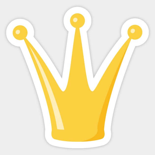 Golden princess crown - Princess Crown - Sticker | TeePublic