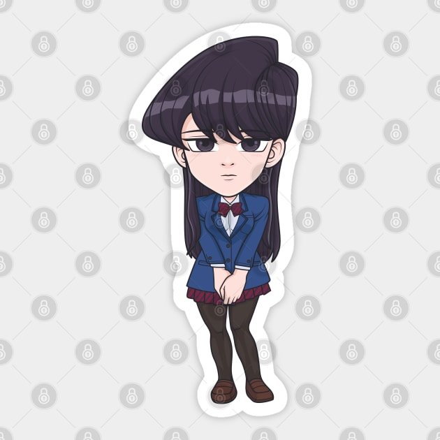 Komi-San Can't Communicate Chibi - Komi San Wa Komyushou Desu - Sticker ...
