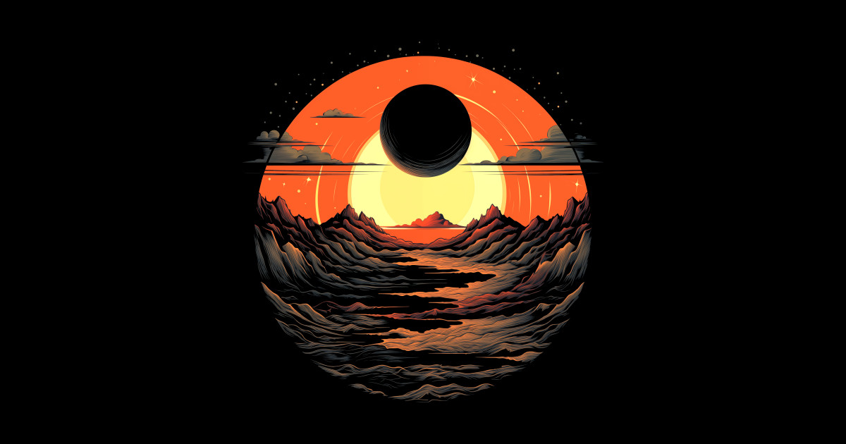 Solar Eclipse - Solar Eclipse - Sticker | TeePublic
