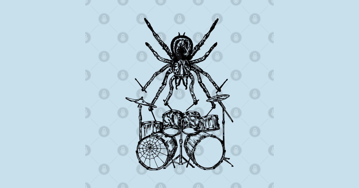 SEEMBO Spider Playing Drums Drummer Drumming Musician Band - Drummer ...