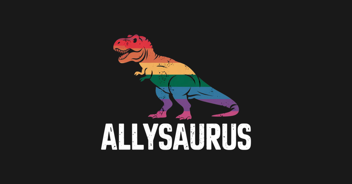 Gay Rainbow Dino Trex Ally Saurus Lgbt Flag Boys Toddler Kid - Lgbt ...