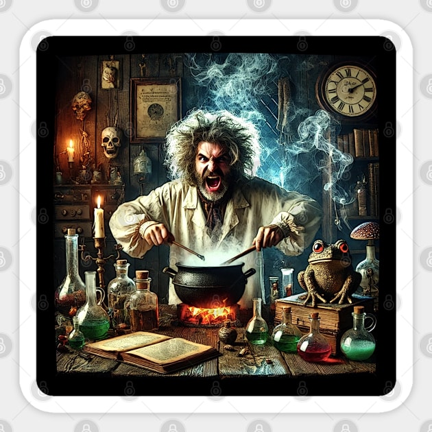 mad scientist 2025 tileartwork - Mad Scientist - Sticker | TeePublic