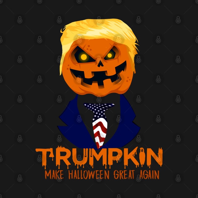 Halloween Trumpkin Make Halloween Great Again Gift T-Shirt - Halloween ...