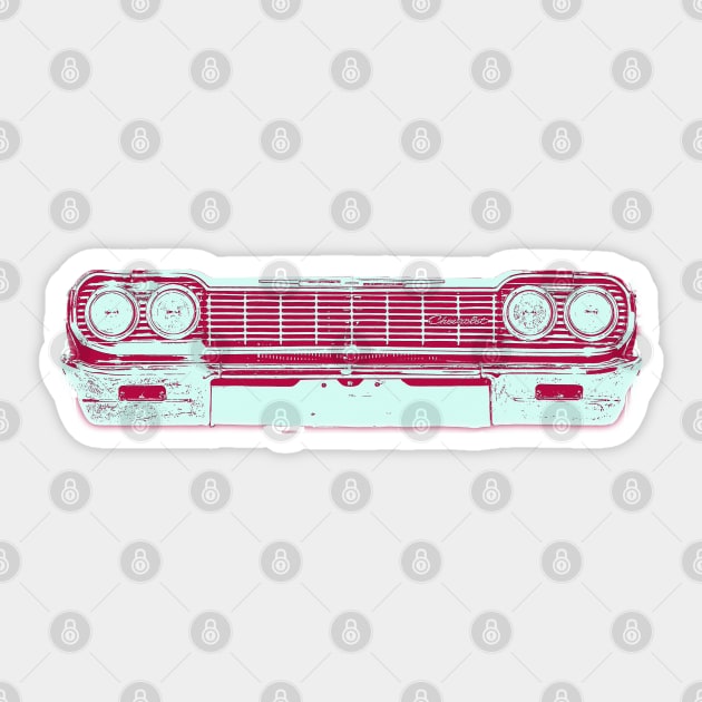 Chevy Impala Grill - Chevrolet - Sticker | TeePublic