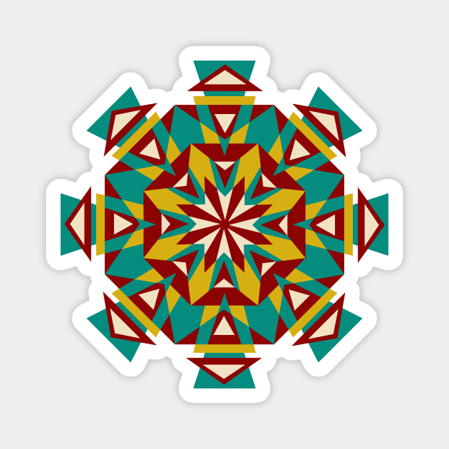 Angular Mandala - Mandala - Magnet | TeePublic