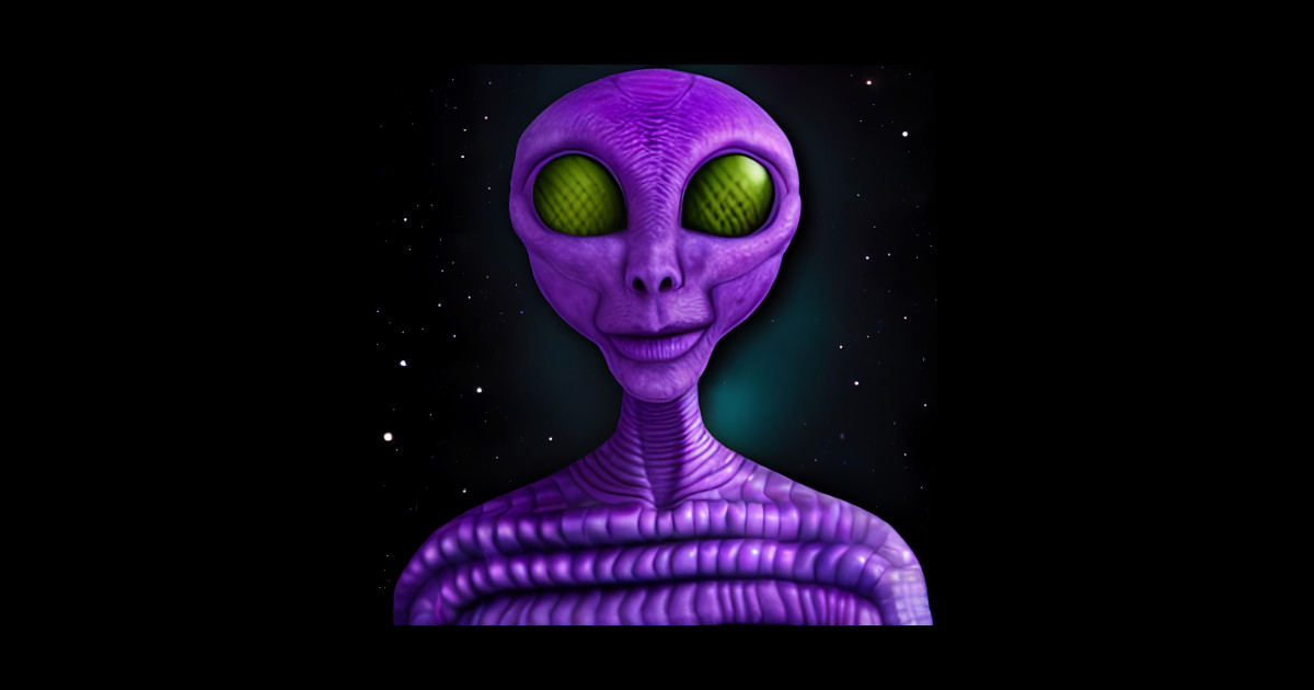 Bert the Purple Alien - Alien - Sticker | TeePublic