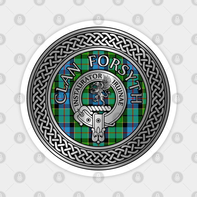 Clan Forsyth Crest & Tartan Knot - Forsyth - Magnet | TeePublic