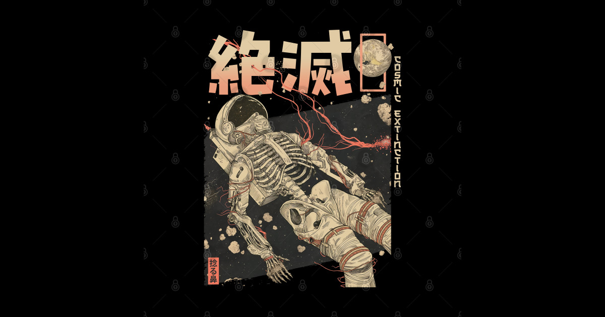 Cosmic extinction - Skeleton in space - Japanese Skeleton - Posters and ...