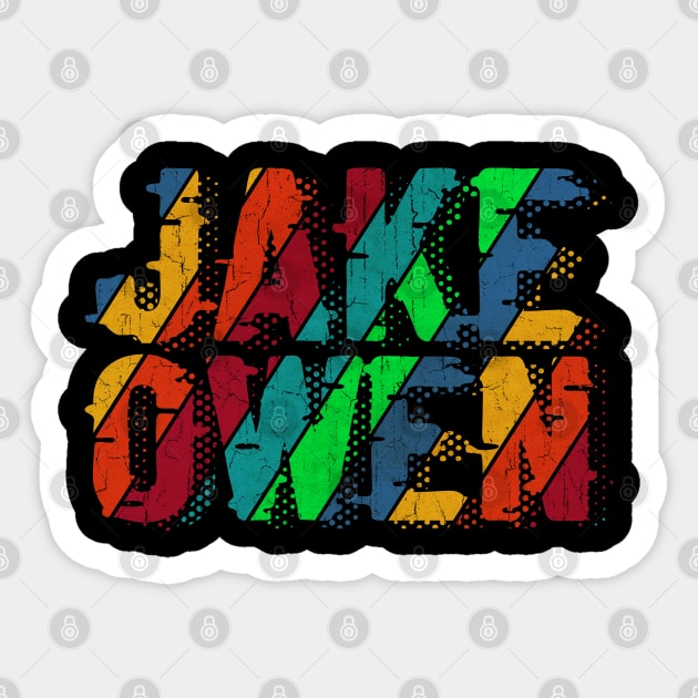 vintage color Jake Owen - Jake Owen - Sticker | TeePublic