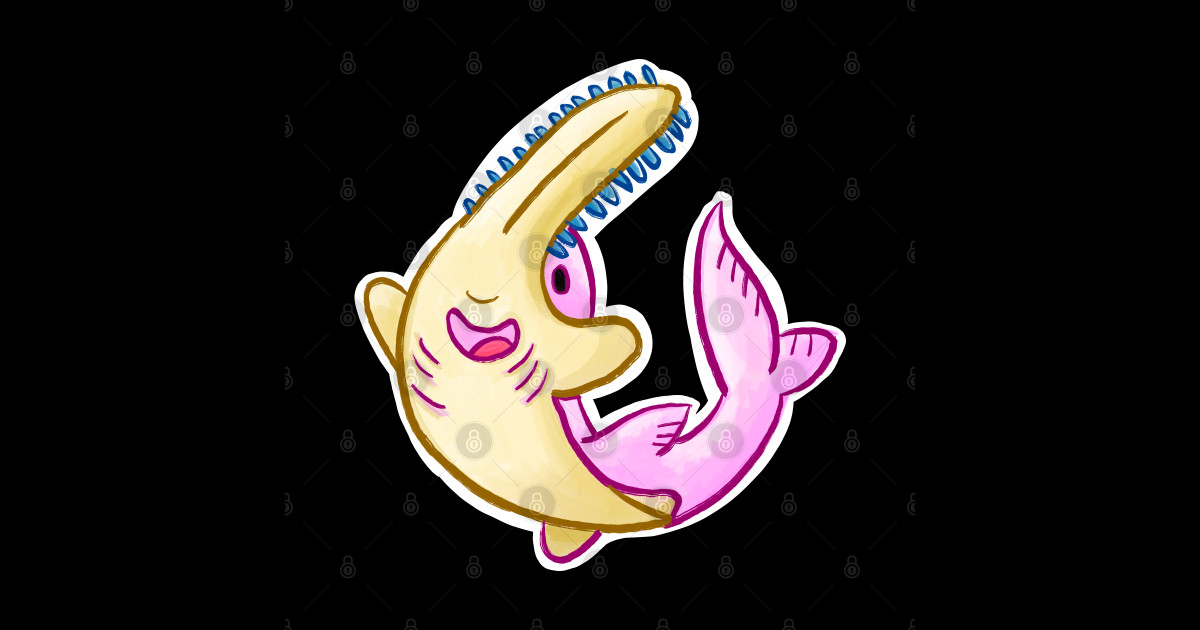 Cute Pink Sawfish Sawtooth Shark - Sawfish - Posters and Art Prints ...