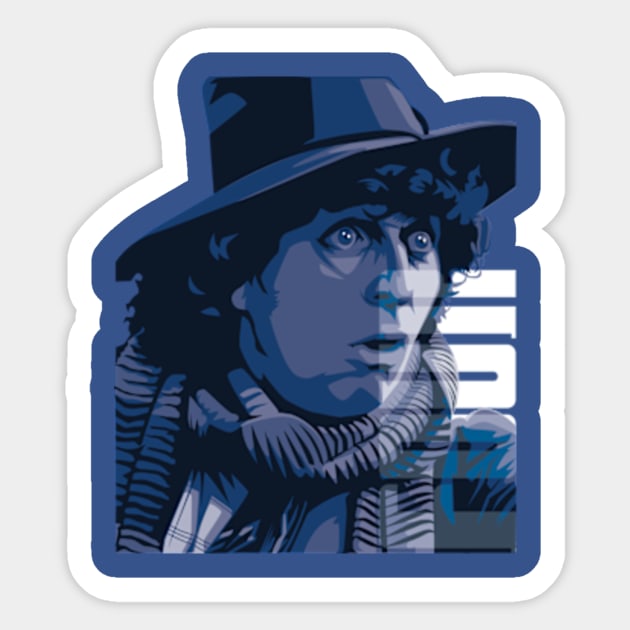 The Fourth Doctor - Doctor Who - Sticker | TeePublic