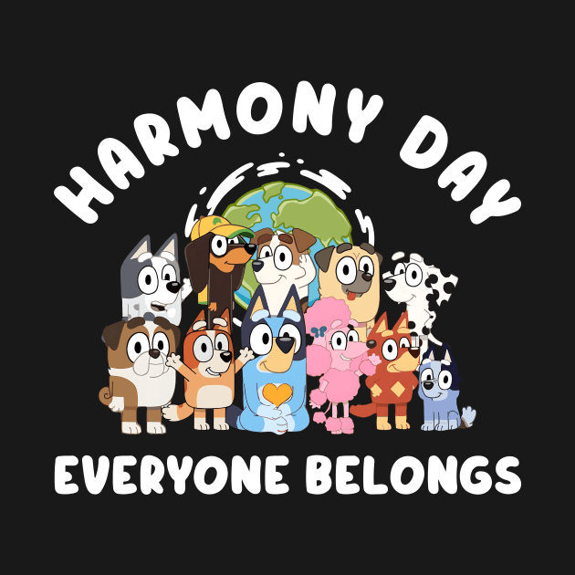 Harmony Day Bluey 21 March School Kids Orange - Harmony Day - T-Shirt ...