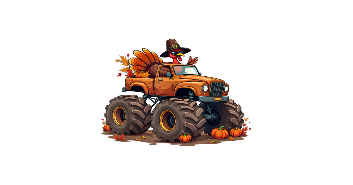 Thanksgiving Turkey Monster Truck, Boys Toddlers - Turkey Truck - T ...