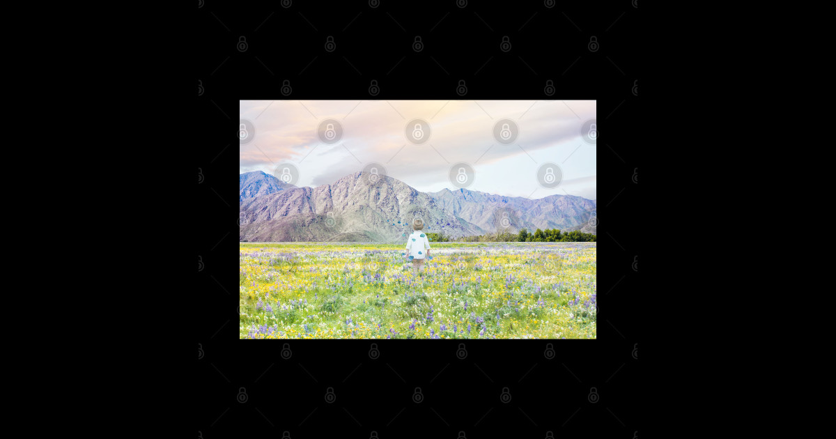 The Flower Field - Surrealism - Sticker | TeePublic