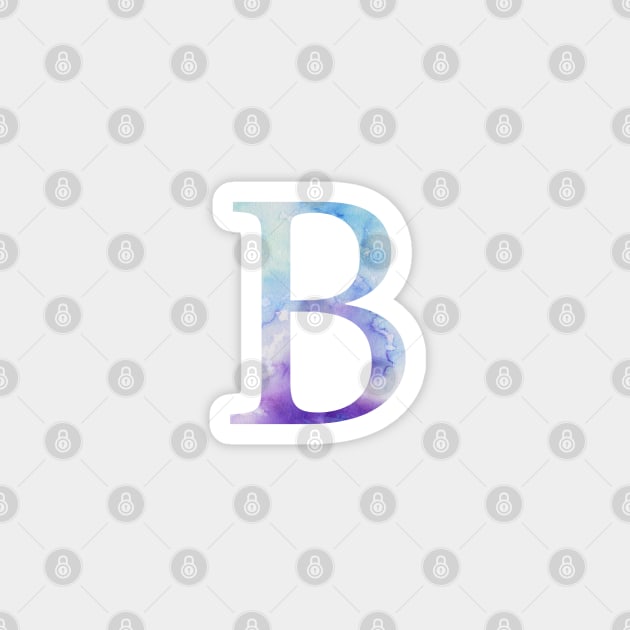 Beta Blue Watercolor Letter - Watercolor - Magnet | TeePublic