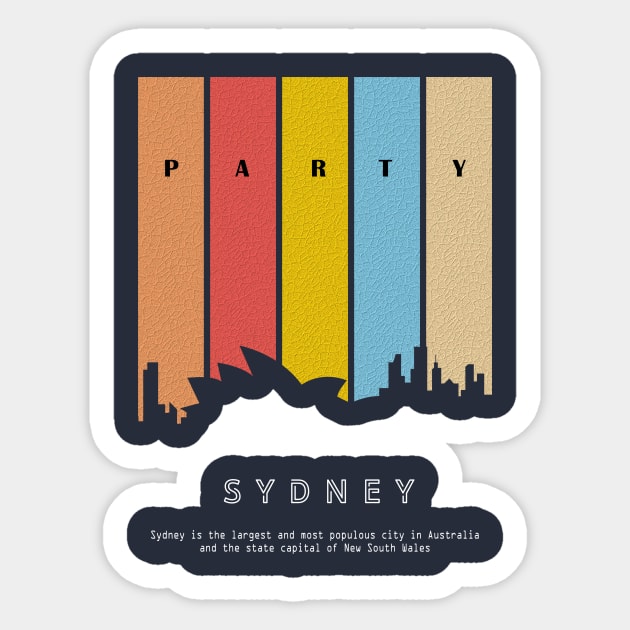 SKYLINE CITY OF SYDNEY - Skyline City - Sticker | TeePublic