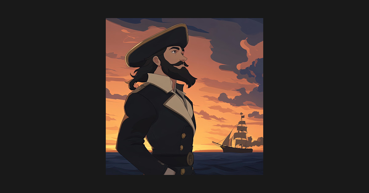 Captain William Kidd | Anime style - Captain William Kidd - T-Shirt ...