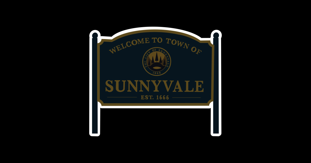 Sunnyvale Town Sign - Fear Street - Sticker | TeePublic