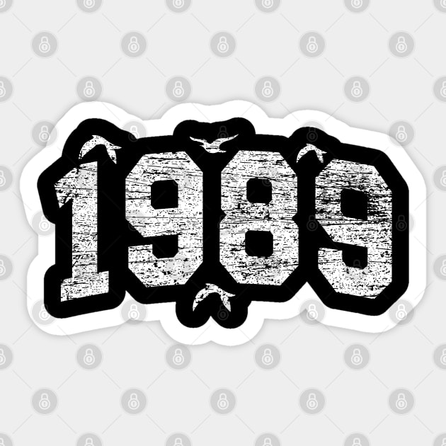 1989 Anniversary Vintage - 1989 - Sticker | TeePublic