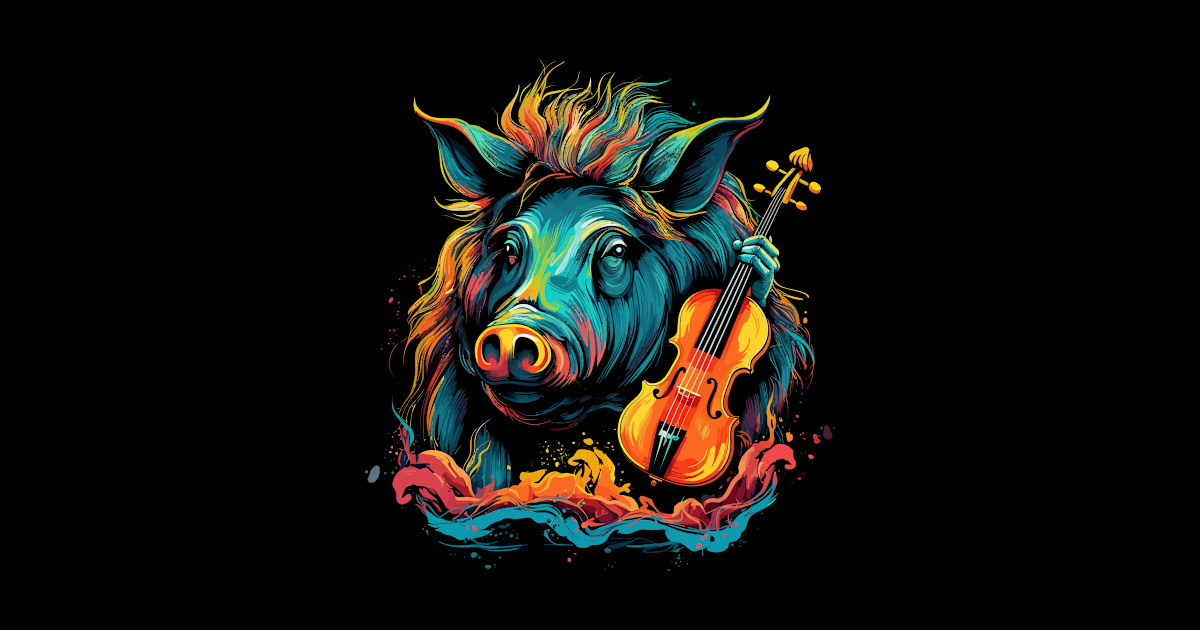 Warthog Playing Violin - Warthog - Sticker | TeePublic Warthog Playing Violin - Warthog - Sticker | TeePublic