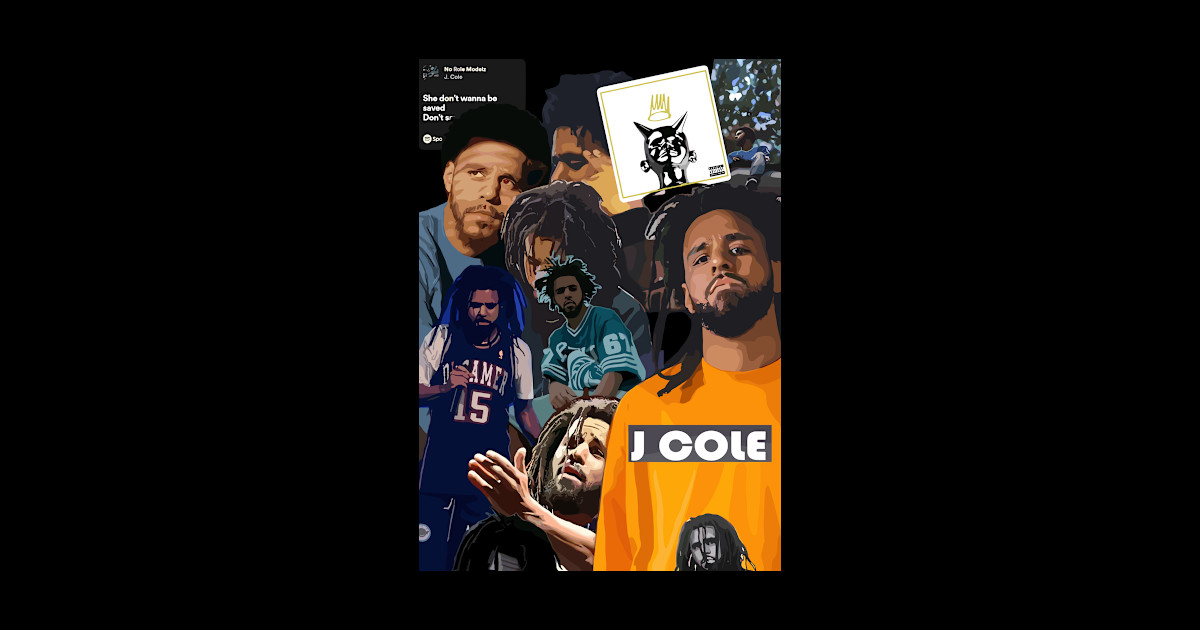 J Cole Rapper Vector Art - J Cole Art - Sticker | TeePublic
