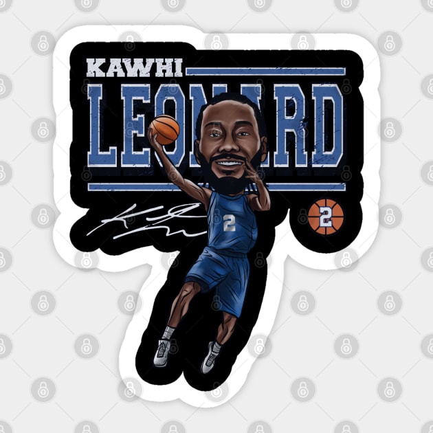 Kawhi Leonard Los Angeles C Cartoon - Kawhi Leonard - Sticker | TeePublic