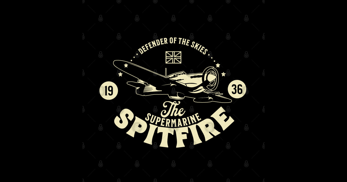 Spitfire - Defender of The Skies | WW2 Plane - Spitfire - Sticker ...