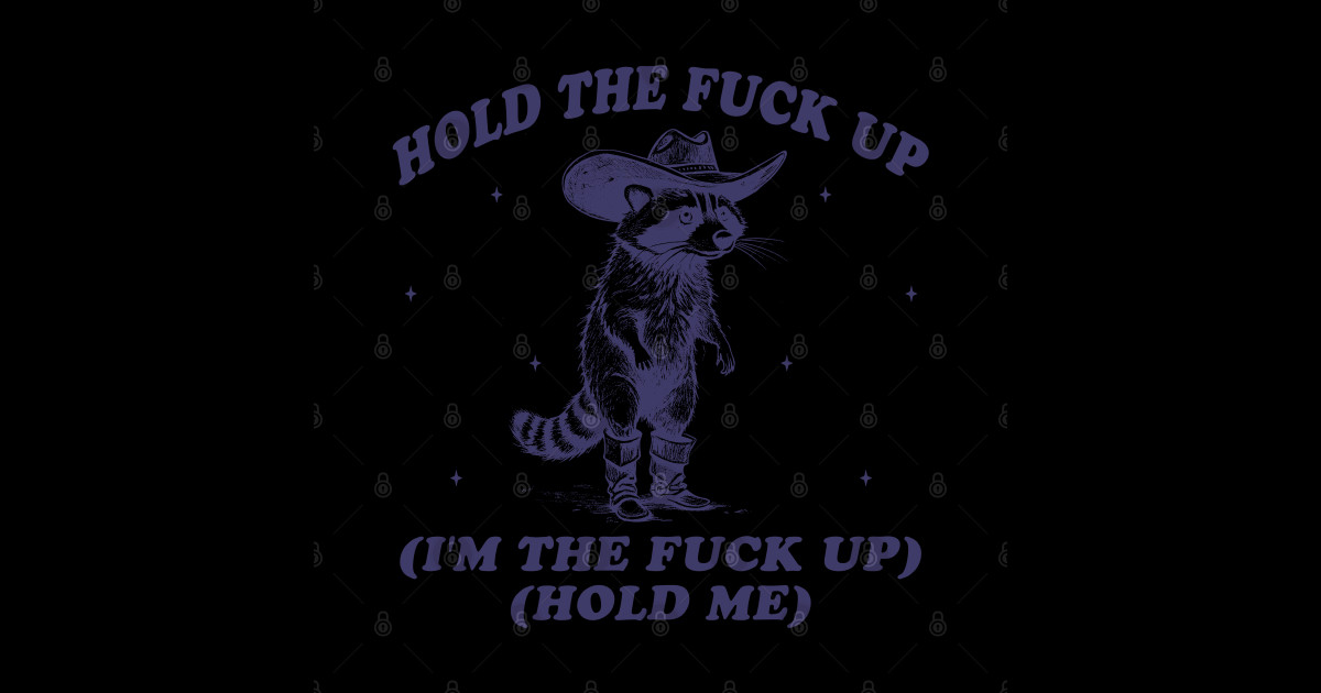 Western cowboy raccoon silly meme shirt, weird t shirt, unhinged t ...