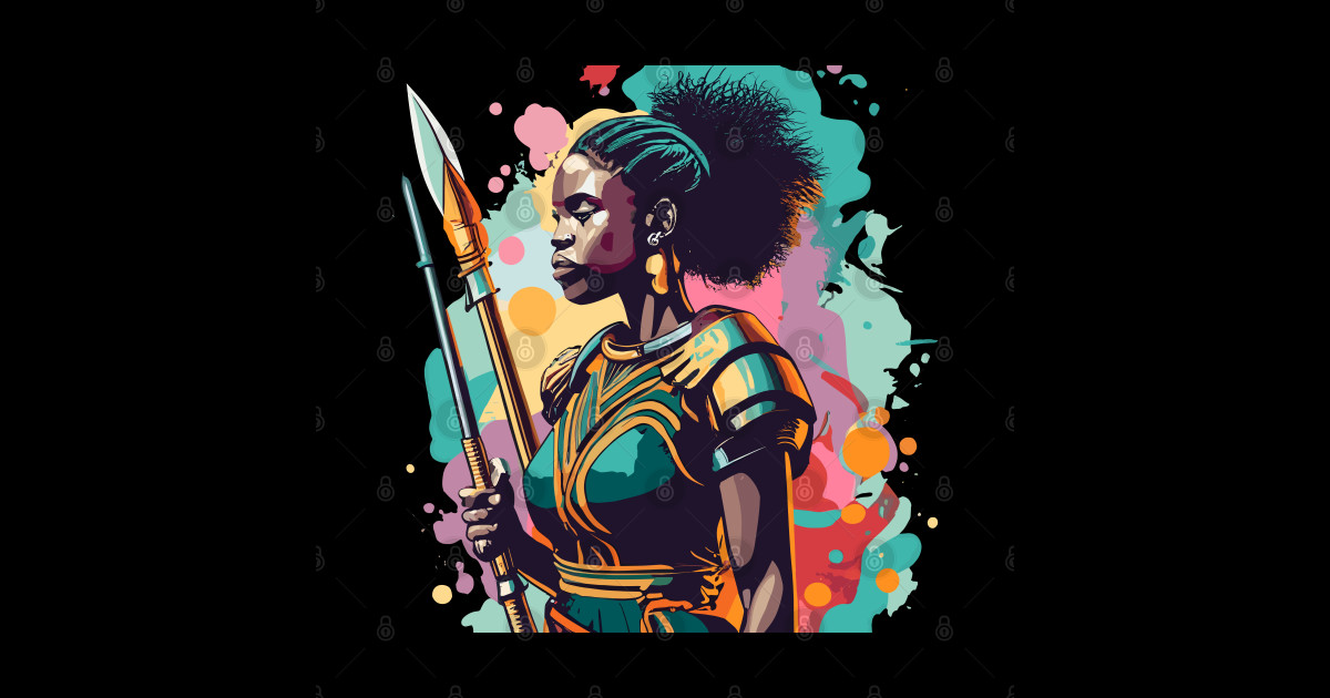 African Woman Warrior - Afrocentric - Sticker | TeePublic