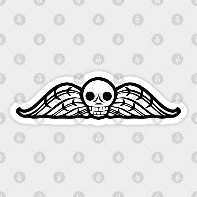 Memento Mori / Puritan Grave Skull and Wings - Death Head - Sticker ...